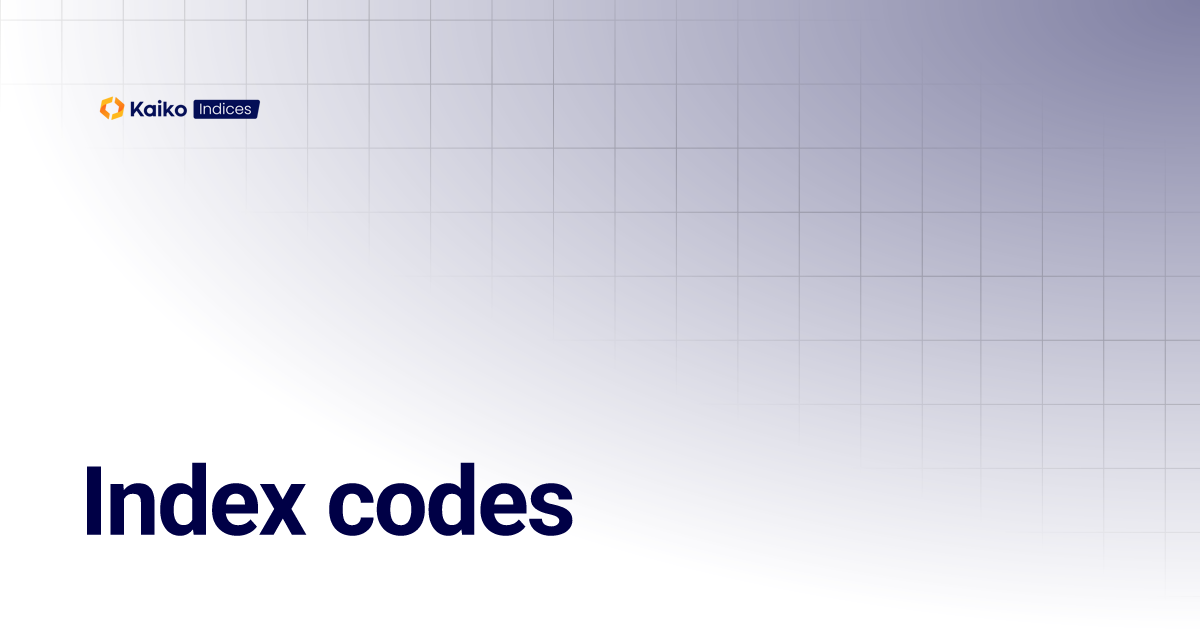 Index codes | Developer Hub