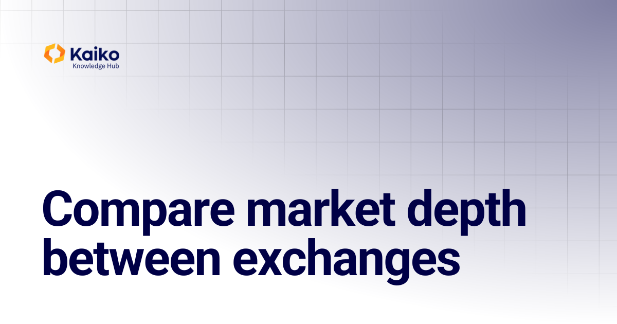 Compare market depth between exchanges | Developer Hub