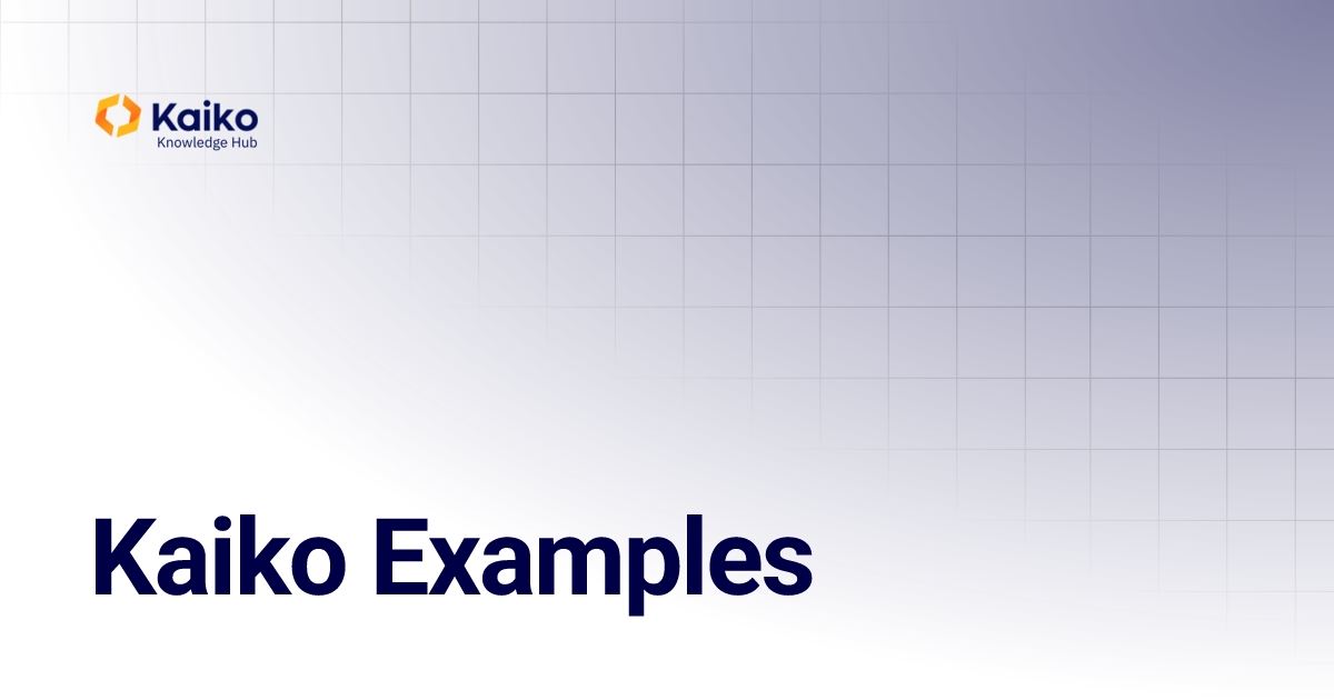 Kaiko Examples | Developer Hub