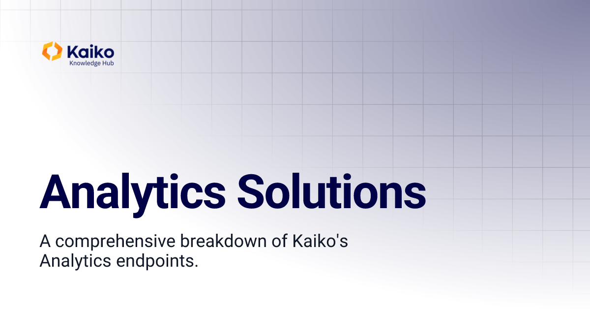 Analytics Solutions | Developer Hub